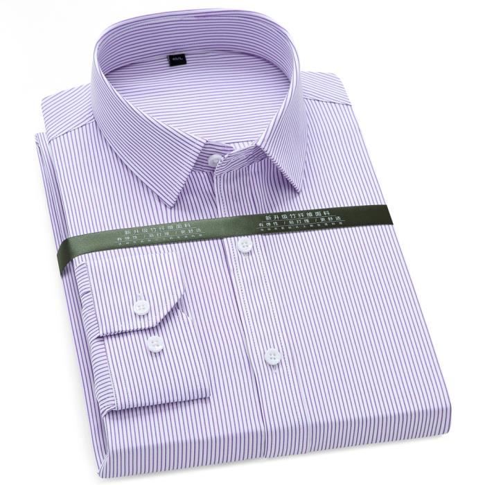 Chemise-chemisette,Chemise classique à manches longues pour homme,tenue ...