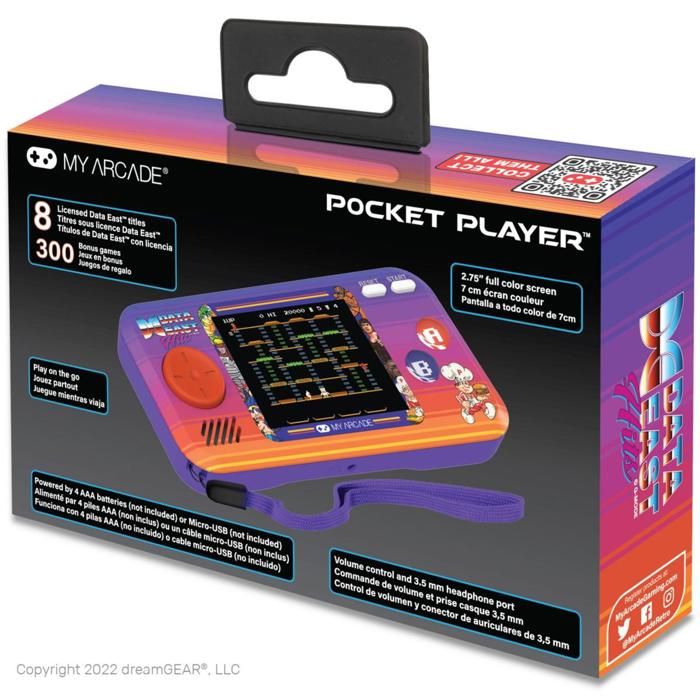 My Arcade - Pocket Player Data East Hits - Console de Jeu Portable ...