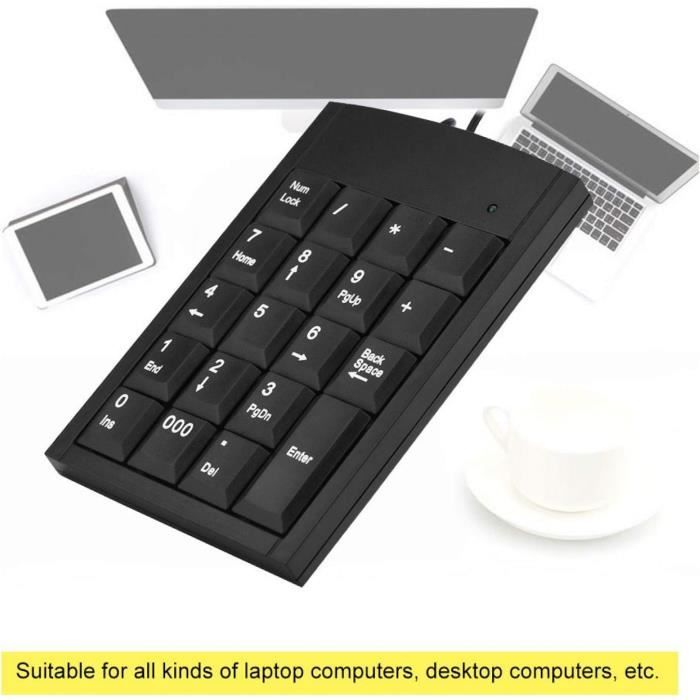 Clavier Numérique, 19 Touches Clavier Numérique Ultra-Mini Usb Portable ...