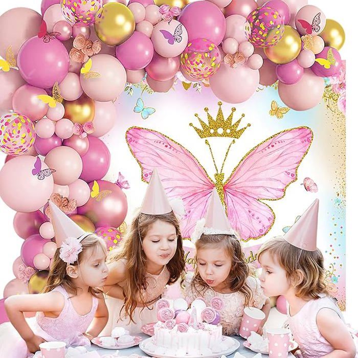 Ballon Anniversaire Arche Princesse - MARSEE - 100pcs Kit Guirlande ...