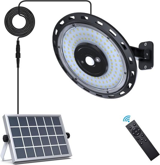 Fxlopower Lampe Solaire Interieur, Lampe Solaire pour Abri avec 6 Modes D'éclairage, Lampe ...