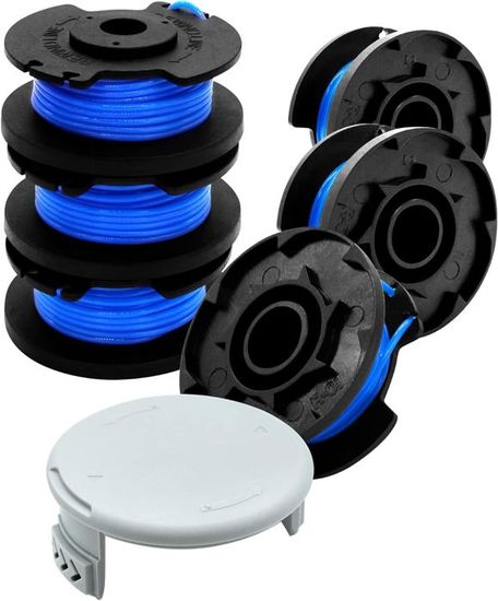 Bobine Fil Coupe Bordure pour Ryobi One+ 18V, 24V et 40V, 6 Bobine de Fil Debroussailleuse avec ...