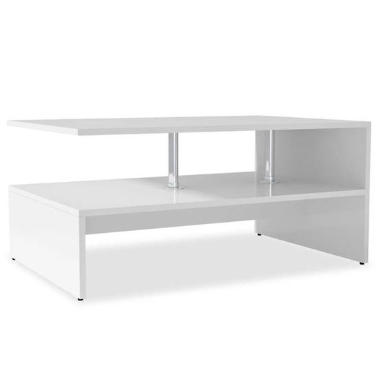 Table basse avec etageres design moderne et contemporaine en bois d ...