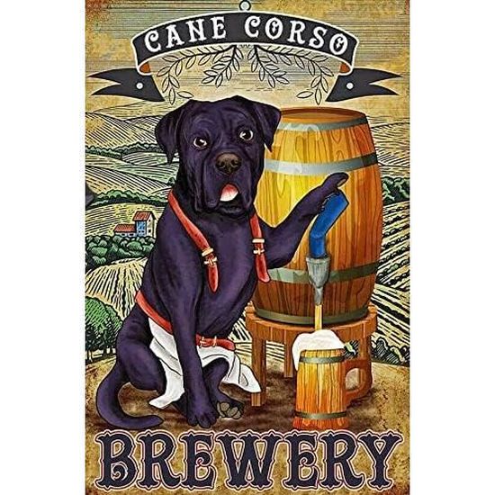 Affiche Décorative En Métal Cane Corso Brewery Dog Beer Decor Poster ...