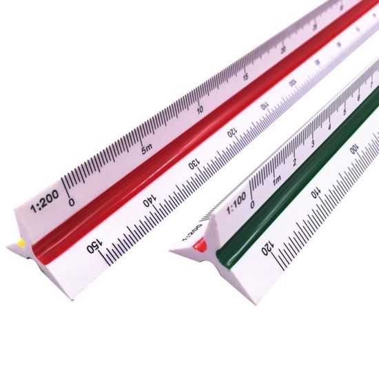 Regle - equerre,Règle de précision à trois échelles 8930,multifonction ...