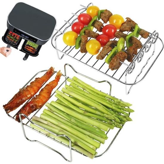Support De Friteuse À Air Comprimé Pour Friteuse Ninja Dual Air Friteuse, 2 Pièces En Acier ...