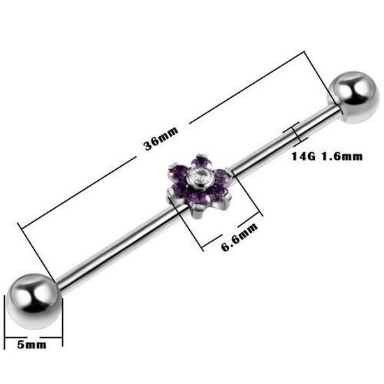 ANNEAU DE PIERCING,T3009--Piercing industriel en titane, bijoux de ...