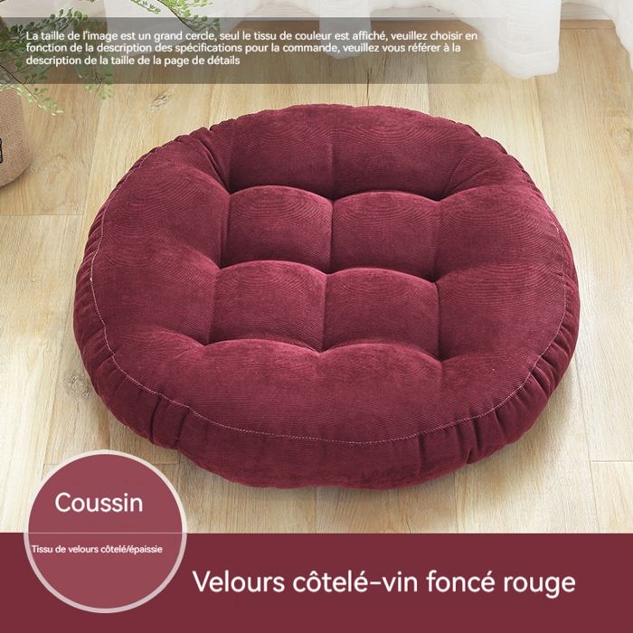 Coussin de chaise tatami coussin de futon coussin de bureau Carr 45cm pais 8 - 10 rouge vin red ...
