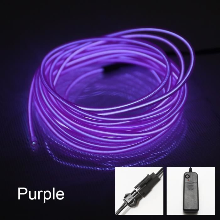 5m - Violet - Fil néon Led sous la voiture, bande lumineuse Flexible ...