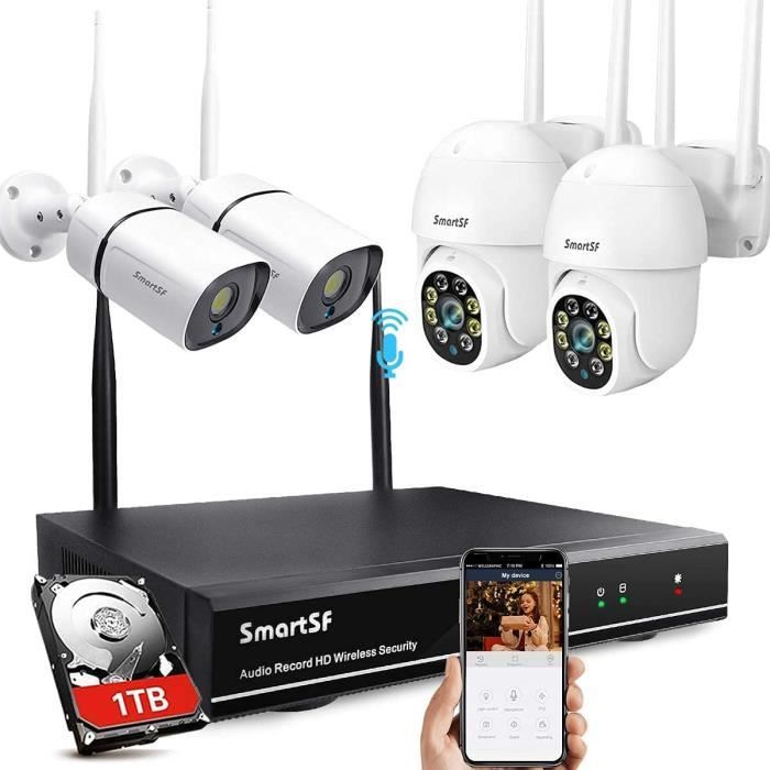 3MP Camera de Surveillance Exterieure - 8CH NVR avec 1 to Disque Dur ...