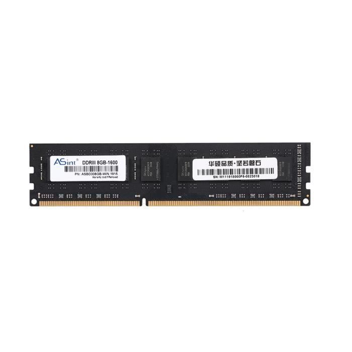 ASint LO-DDR3-1600-8GB mémoire d'ordinateur de bureau DDR3 1600 MHz RAM ...