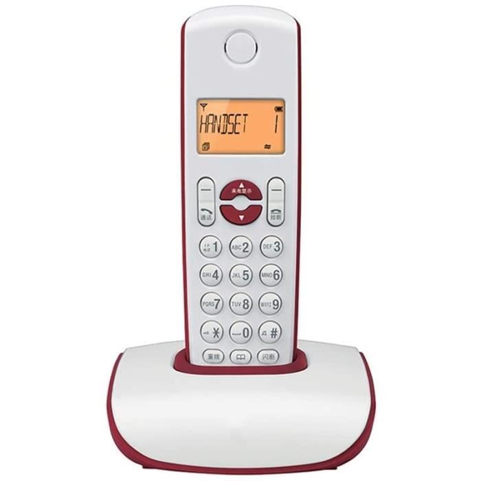 Téléphone LCSHAN Fixe sans Fil Fixe Fixe Fixe (Color : Red)[899 ...