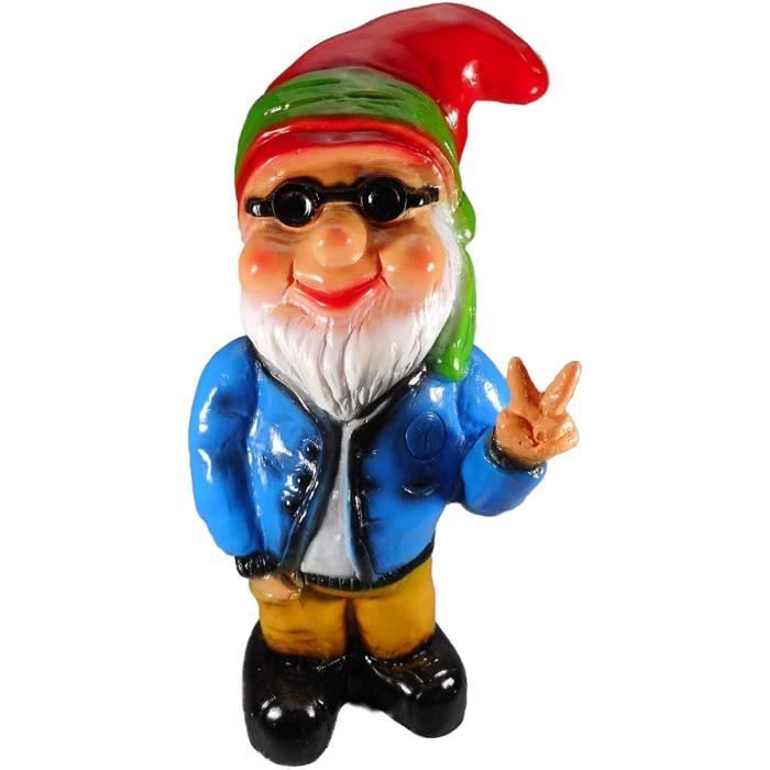 Nain de jardin style hippie 32 cm-fabriqué en allemagne-garten deko gRS ...