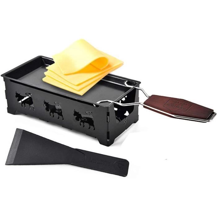 TJS-Raclette Fromage Mini Fondue Fromage Portable Raclette Appareil 2 ...