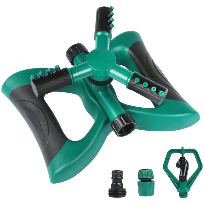LanJue Arroseurs de Jardin, 3 Embouts pelouse arroseurs, 360 ° Rotatif Automatique d'eau ...