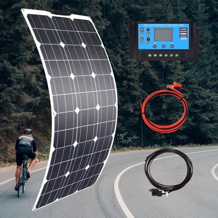 Panneau solaire kit complet 100w 200w 300w 400w Flexible solar cell haute efficacité 23 PWM ...