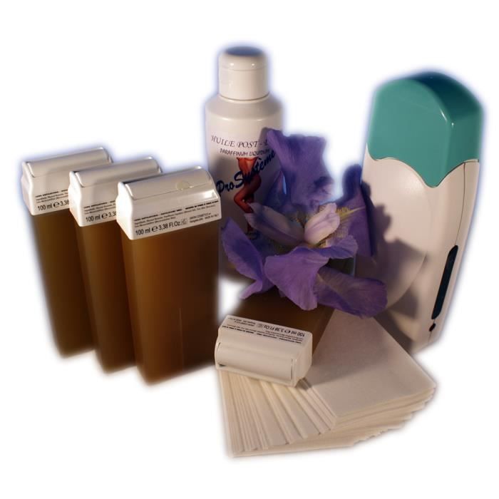 Kit d'épilation Solo complet à la cire jetable Miel , avec roulette ...