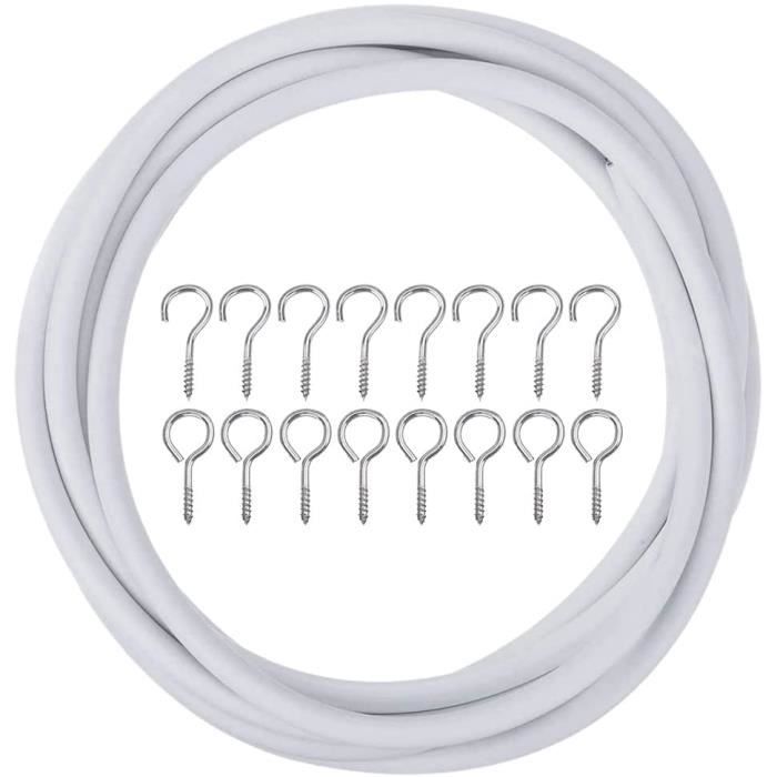 Cable pour RideauxFil de RideauFil de Rideau Net et Crochets 2,5 m ...