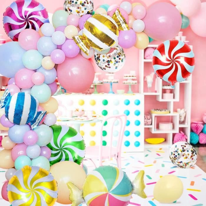Kit De Guirlande Et Arcade De Ballon De Bonbons - Décorations De Fête ...