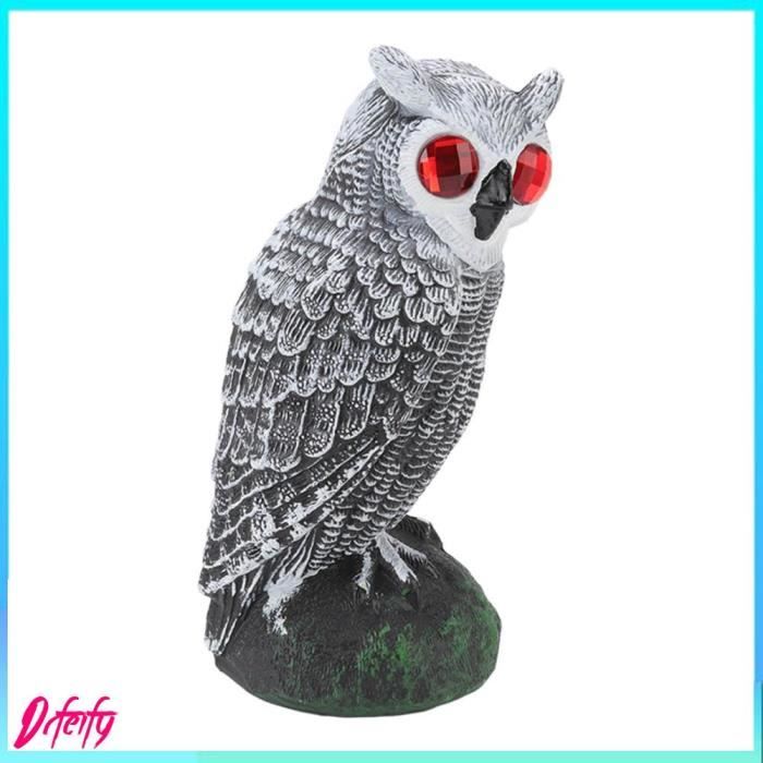 Drfeify Epouvantail Oiseaux Hiboux en Plastique Yeux Rouges pour ...