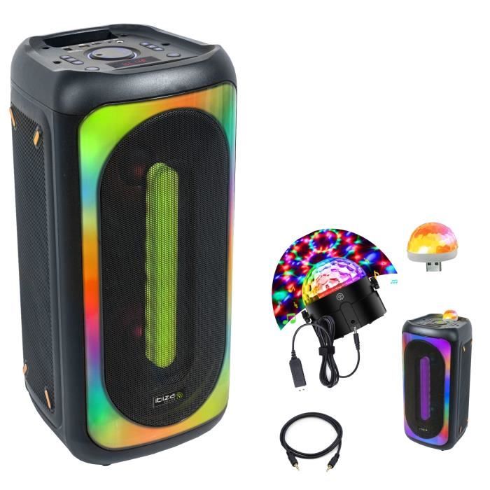 Enceinte USB Bluetooth Portable 500W LED USB SD TWS Ibiza MERCURE50 ...