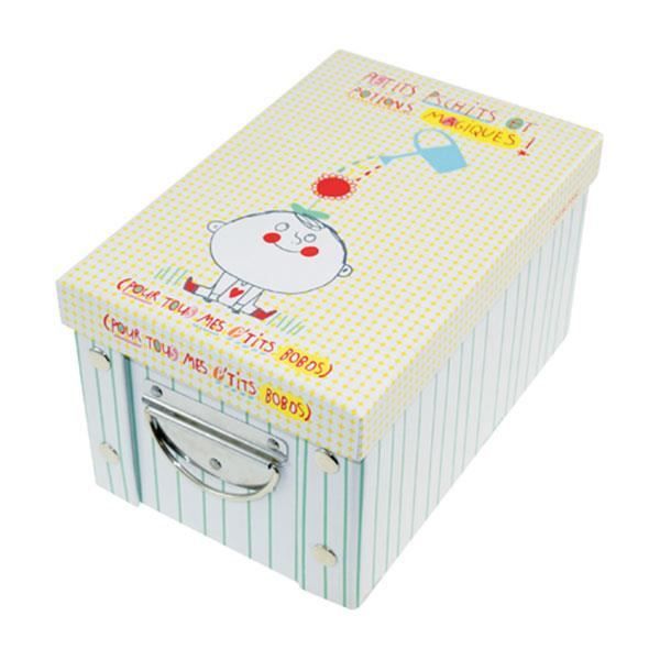 Boîte Carton S - Léo et Lulu Bleu,Beige - Cdiscount Maison