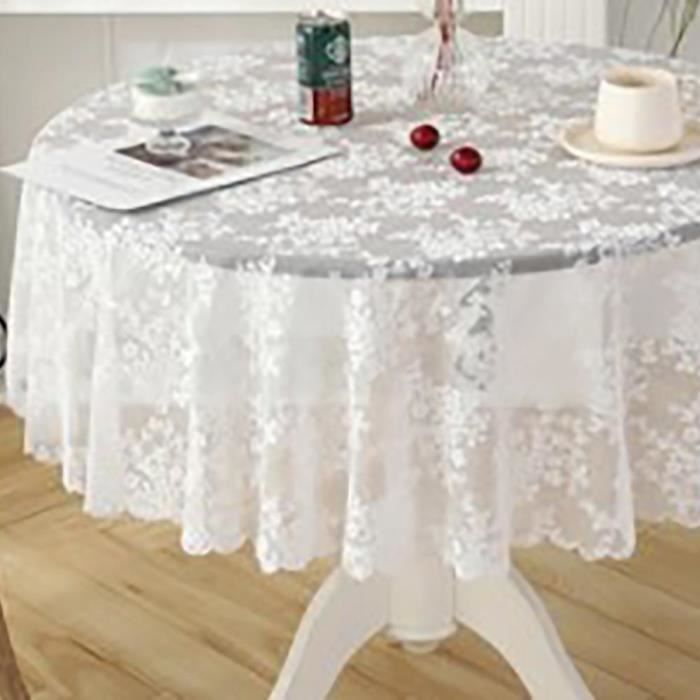 Kentop Nappe de Table en Dentelle Décorative Ronde avec des Motifs ... Kentop Nappe de Table en Dentelle Décorative Ronde avec des Motifs ...