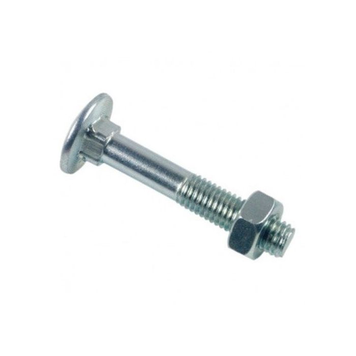 Boulon LENNIE Tête ronde collet carré TRCC - Zingué blanc - Ø10x40 - boite de 50 - BTRCC1004002B ...