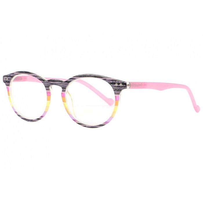 Lunettes Loupes-New Time-Lunettes de Lecture Rondes Roses et Noires ...