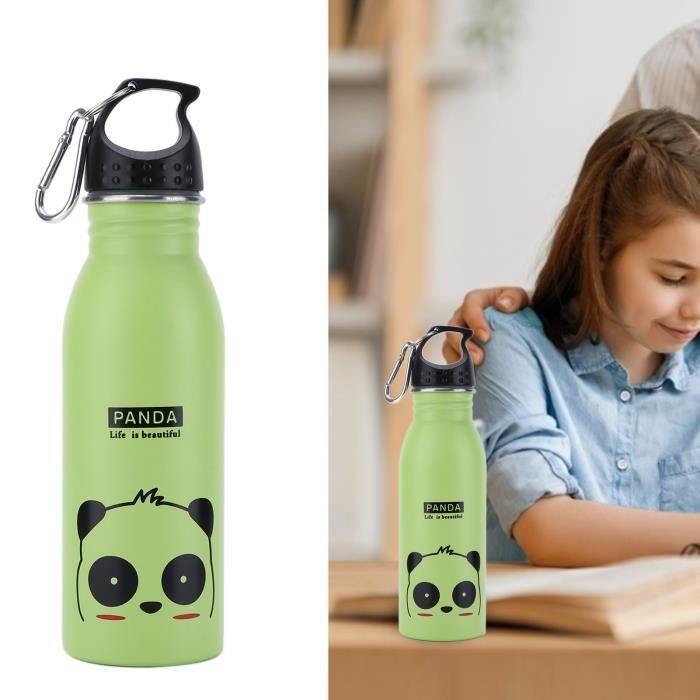Bouteille d'eau - SALALIS - K601 - Acier inoxydable 304 - 500 ml - Design mignon panda vert ...