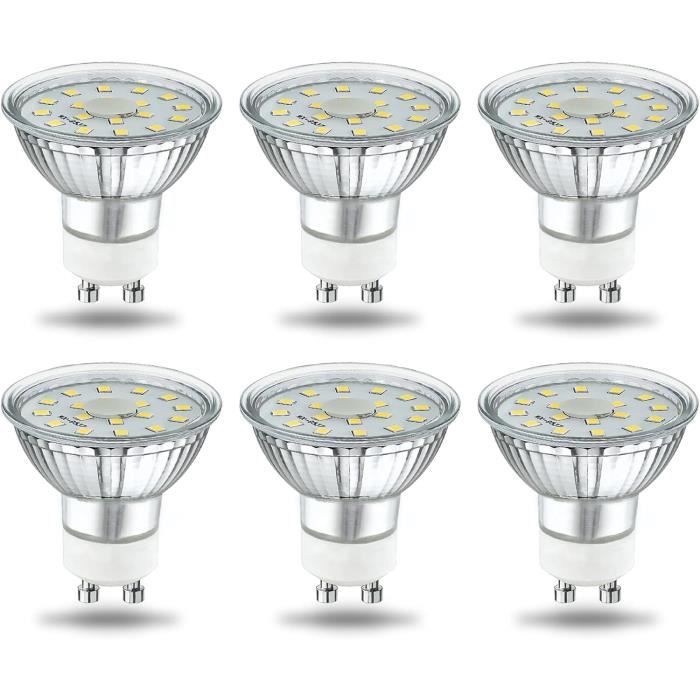 Ampoules Gu10 Led Blanc Neutre 4000K 5W 500 Lumen Pour Lampes Halogènes ...