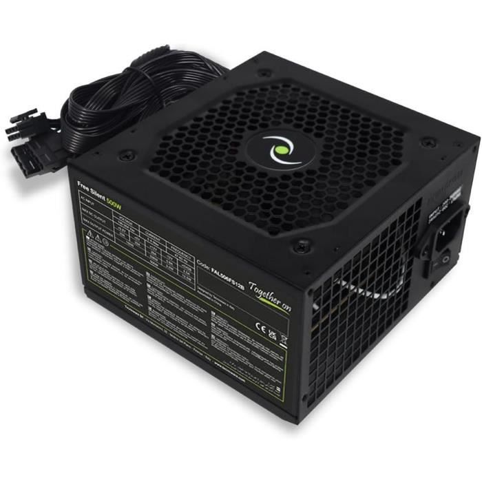 Tecnoware Alimentation Atx 500W Pour Pc-Ventilateur Silencieux De 12 Cm ...