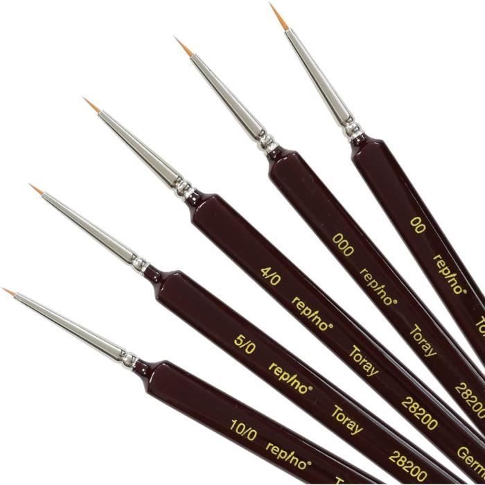 Toray Lot de pinceaux d'artiste de la plus haute qualité très fins ...