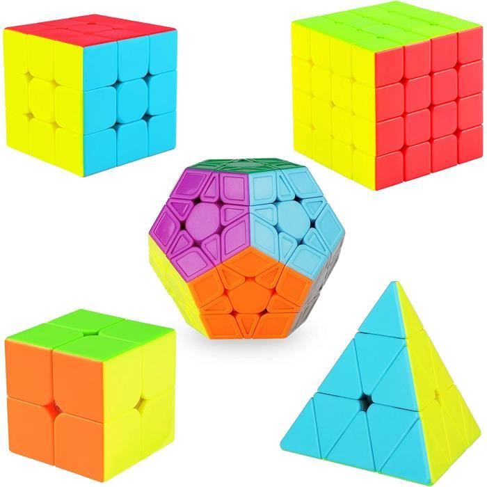 KidsPark Speed Cube Ensemble 2x2 3x3 4x4 Pyramid Pyraminx minx Magic ...
