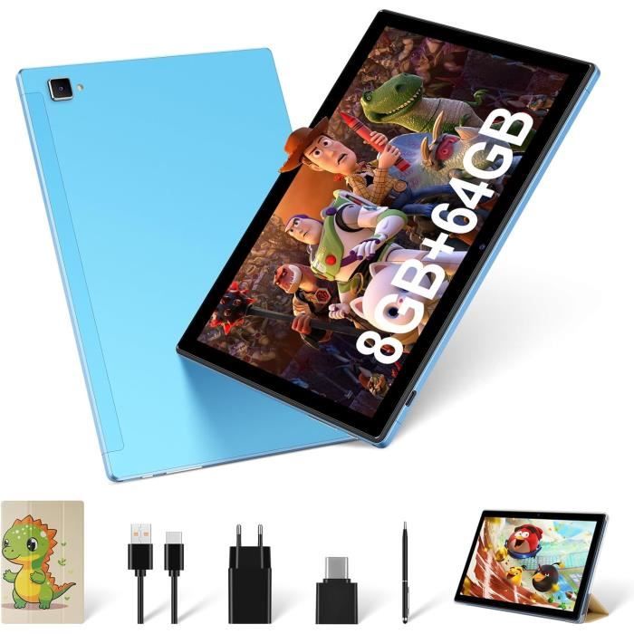 Tablette Enfant 10 Pouces, Tablette Android, 8 Gb (4+4) Ram + 64 Gb Rom ...