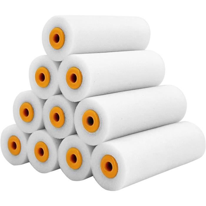 Lot De 10 Rouleaux De Peinture De 10 Cm - Rouleaux En Mousse Haute ...