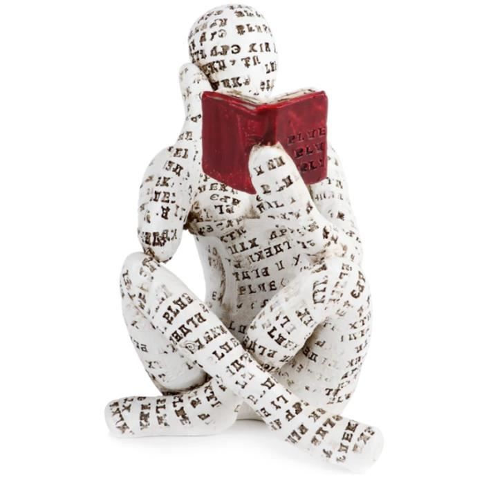 Femme Lecture Statue Décor,YSTP Résine Lecture Femme Figurine Innovante ...