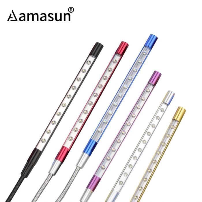 LAMPE A POSER,Black-white light--DC 5V USB LED Lampe de Bureau Mini 10 LED Lampe En Métal pour ...