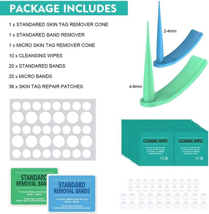Kit de Acrochordons Traitement, Traitement anti Acrochordons avec 30 ...