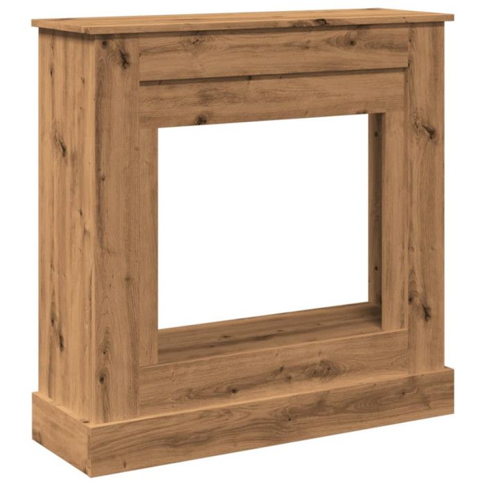 Cadre de cheminée chêne artisanal 90x30x90 cm bois ingénierie ...