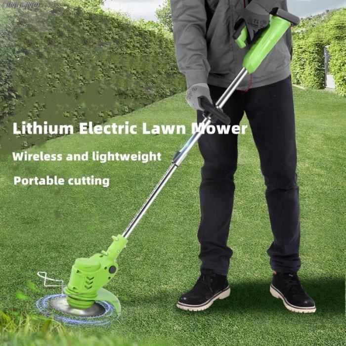 Coupe-bordure sans fil ,Tondeuse à gazon électrique sans fil ,avec 2 24V Batterie au Lithium ...