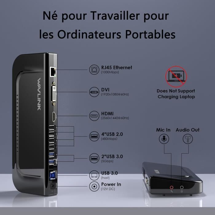 Station D'Accueil 2 Moniteurs,Usb C-Usb 3.0 Docking Station,Avec Hdmi ...