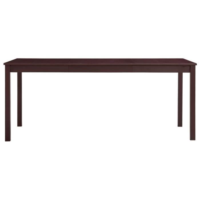 VidaXL Table de salle à manger Marron foncé 180 x 90 x 73 cm Pin ...
