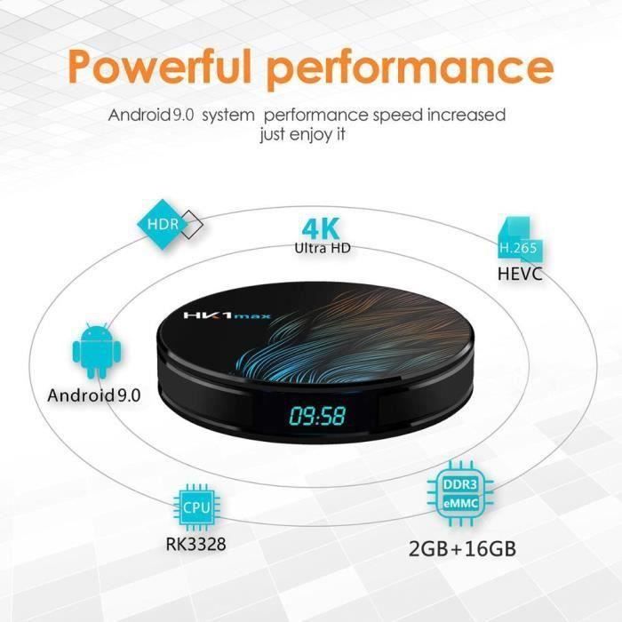 AL12092-HK1MAX Smart tv box Android 10 2Go+16Go 24GWifi RK3318 Quad ...