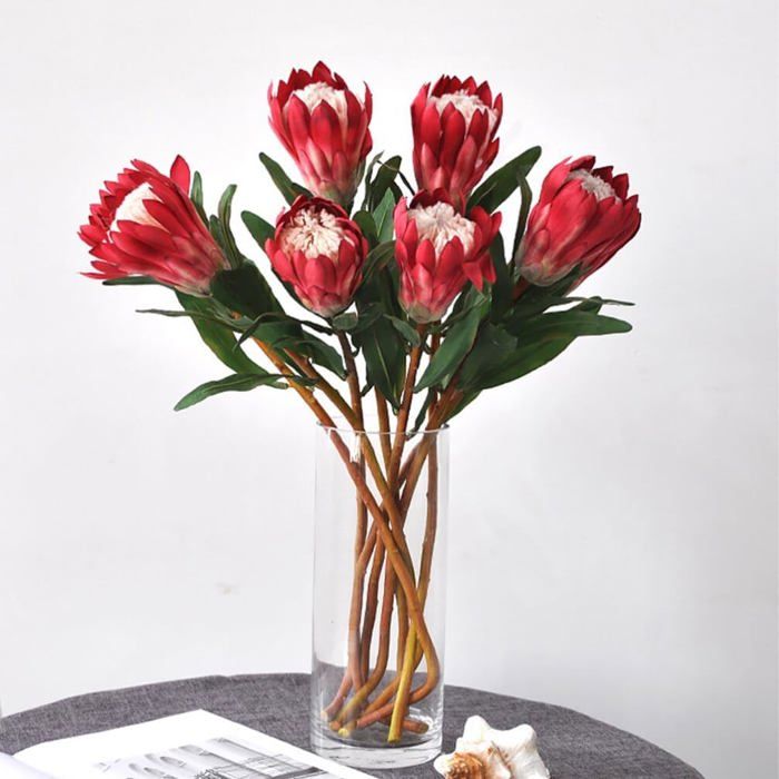 Bouquet De Fleurs Artificielles Rose Rouge Tige De Fleur Épiphyllum ...