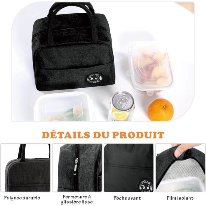 Sac Isotherme Repas 6L, Lunch Box Isotherme, Ensemble 5 Couverts De ...