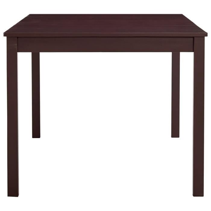 VidaXL Table de salle à manger Marron foncé 180 x 90 x 73 cm Pin ...