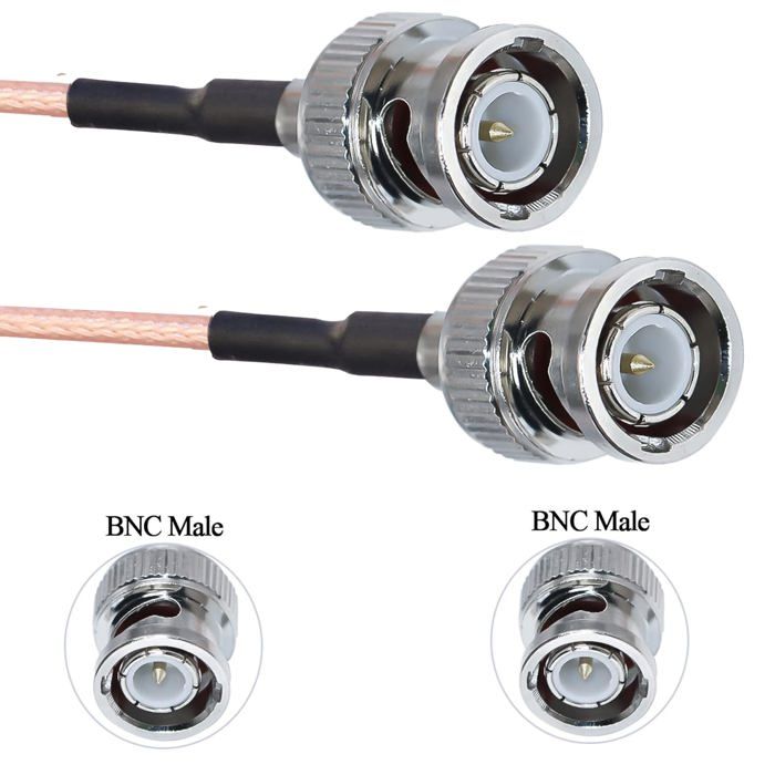Câble BNC RG316 Câble coaxial BNC mâle à BNC mâle pour câble CCTV HD SDI 3.28ft (1M) 50Ohm Câble ...