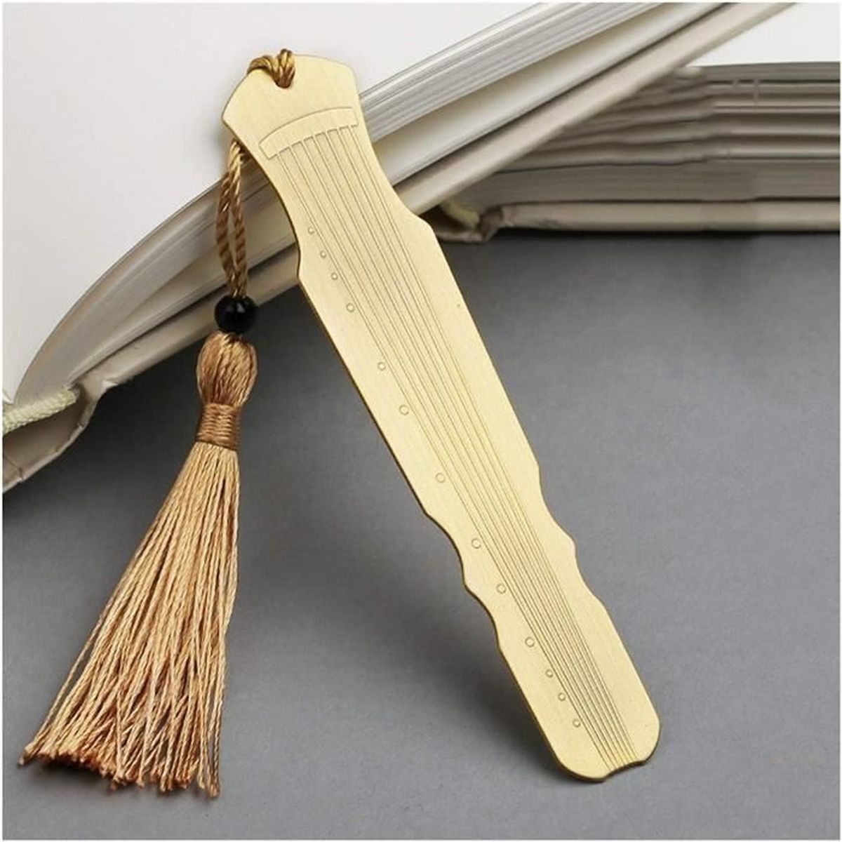 GOBRO Marque-Pages métal Bookmark, Métal Laiton Signet, Exquis Guqin ...