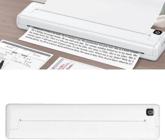 Imprimantes Portables Sans Fil Pour, Mini Imprimante Thermique A4 ...